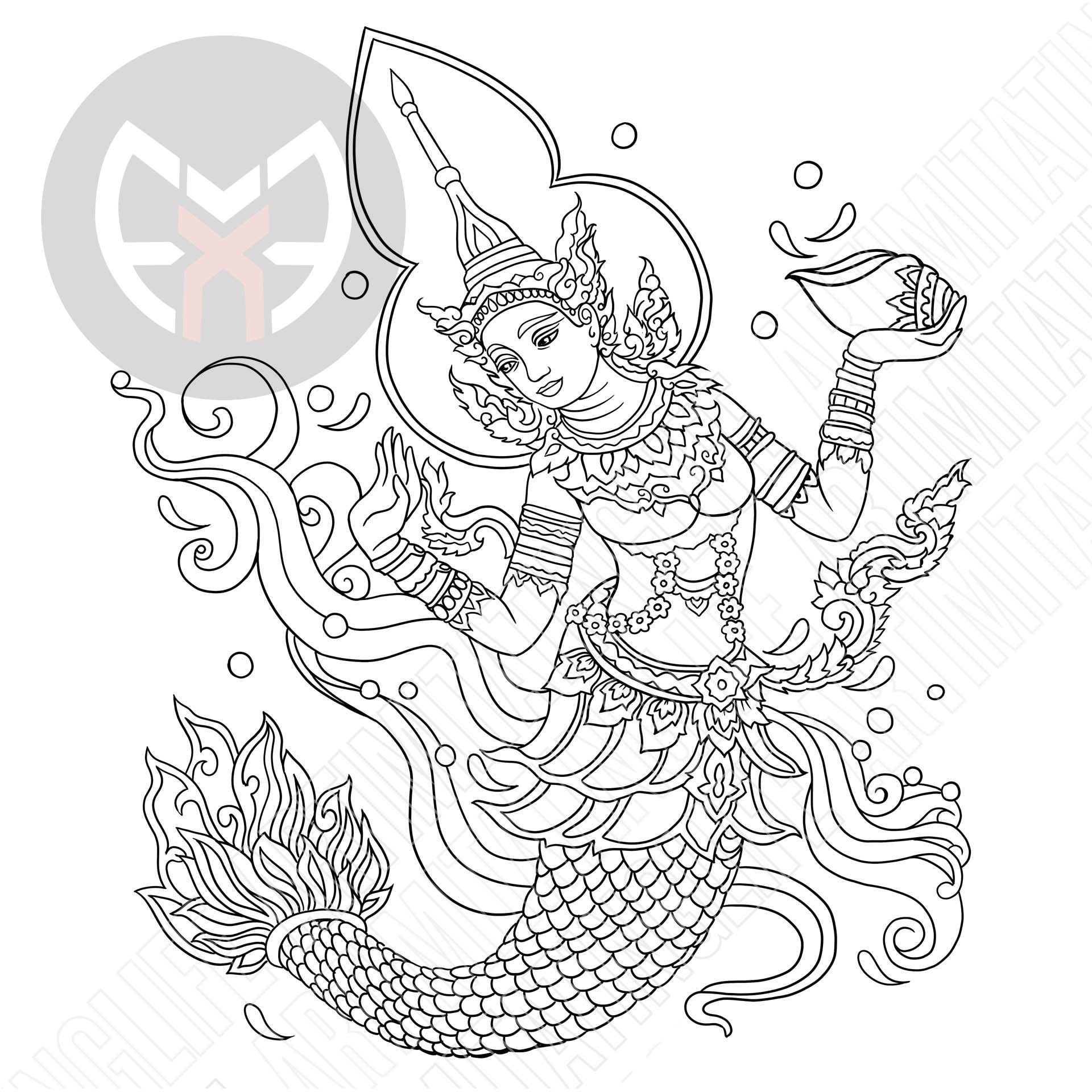 Hindu Mermaid Matsyāṅganā – mastersfx