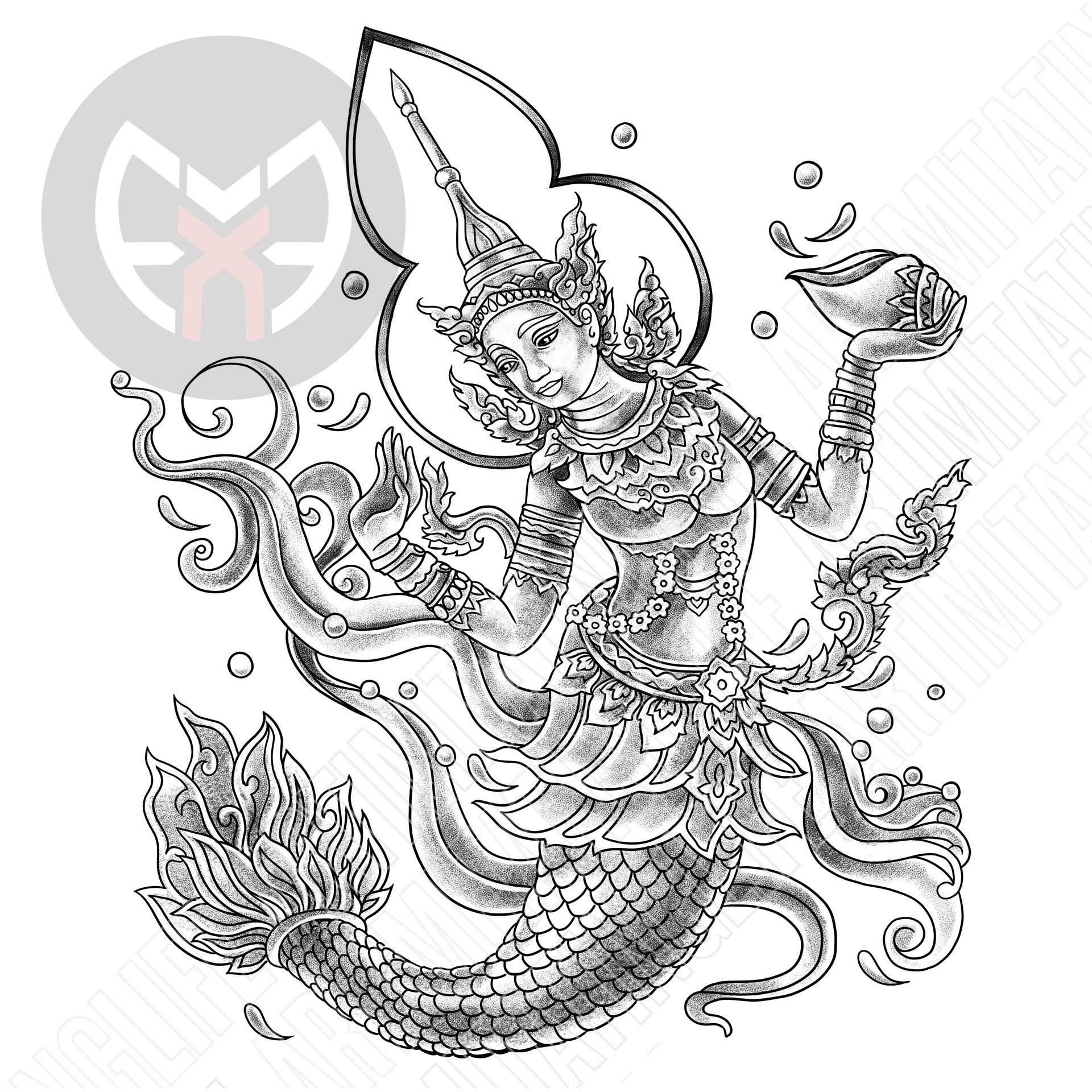 Hindu Mermaid Matsyāṅganā – mastersfx