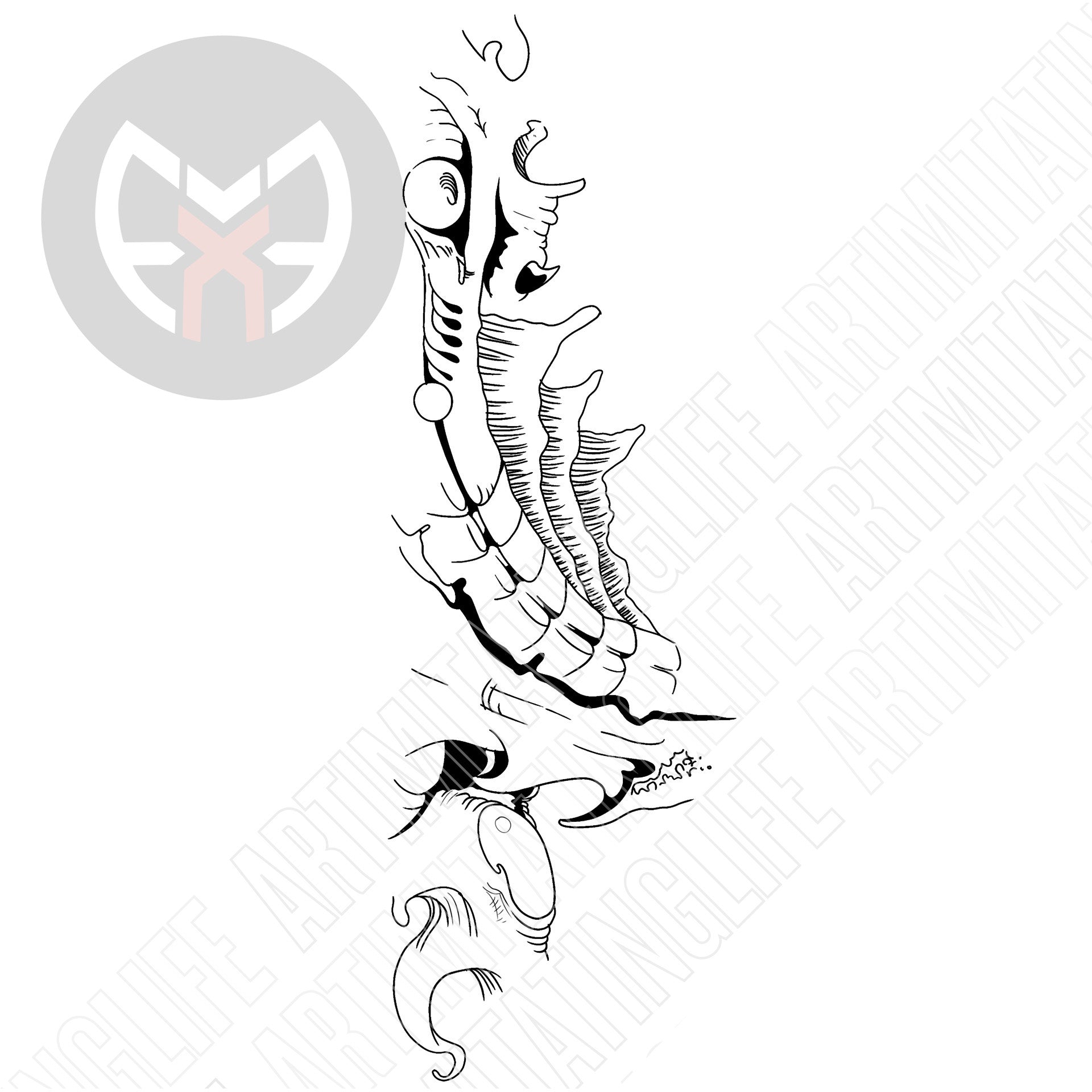 Alien Bio-Mech Spine – mastersfx